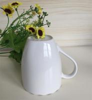 China Lightweight Microwavable 14oz White Ceramic Mugs , 400ml Fine Bone China Mugs for sale
