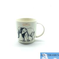 China 10oz 88mm Height Ceramic Coffee Mugs New Bone China Cute Animal Design FDA Certified for sale