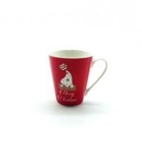 China Decal 10 Oz OEM Service Ceramic Latte Cups With Cone Shape for sale