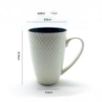 China White ODM Service 14oz Porter Ceramic Mug Customized Daily Use for sale