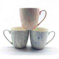 China Cappuccino 14 OZ Ceramic Coffee Mugs Marble Texture Nordic Style for sale