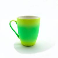China Glazed Logo Printed 11oz Gradient Color Porter Coffee Cup For Cappuccino for sale