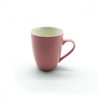 China 320ml Dia 85mm Ceramic Coffee Mugs With Handle Color Spray Glazed for sale