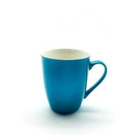 China 320ml Dia 85mm Ceramic Coffee Mugs With Handle Color Spray Glazed for sale
