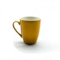 China 320ml Dia 85mm Ceramic Coffee Mugs With Handle Color Spray Glazed for sale