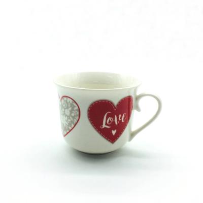 China 10 oz New Bone China Coffee Mugs 300ml Ceramic Cup for Home Hotel Restaurant Use for sale