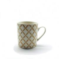 China New Bone China  Colorful  Embossed Ceramic Coffee Mug 11oz for sale