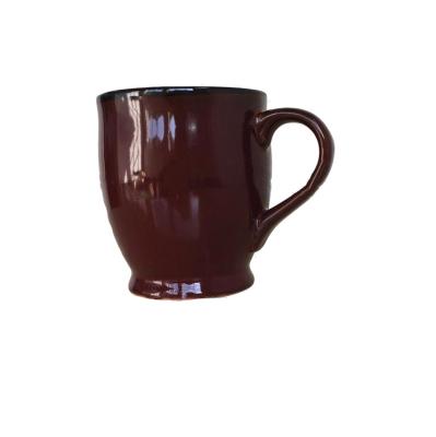 China 12oz Glazed Stoneware Coffee Mug With Handle for sale