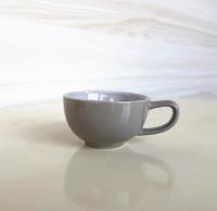 China 75ml Grey Glazed Ceramic Solo Crinkle Mini Cute Coffee Cups for sale