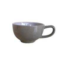 China 75ml Grey Glazed Ceramic Solo Crinkle Mini Cute Coffee Cups for sale