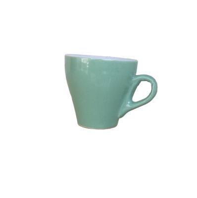 China 3oz Stoneware Material Small Size Cup with OEM Color and Designs for sale