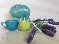 China 3oz Color Glazed Coating CeramicCoffee Mini Cup With Custom Handle for sale