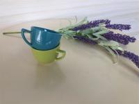 China 3oz Color Glazed Coating CeramicCoffee Mini Cup With Custom Handle for sale