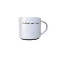 China 13OZ Glazed Embossed Stoneware  Coffee Mugs With Handle for sale