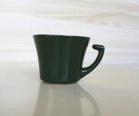 China 7oz Custom Creative Luxury Stoneware Ceramic Coffee Mugs With Green Glazed for sale