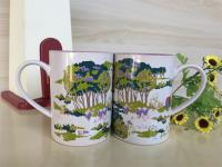 China 15 Oz Color Decal Printing Stoneware Coffee Big Capacity Mug for sale