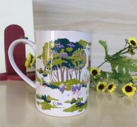 China 15 Oz Color Decal Printing Stoneware Coffee Big Capacity Mug for sale