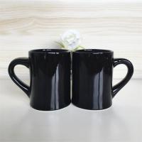 China 12 Oz Stoneware Mug Black Glazed  Coffee Custom Ceramic Mug for sale