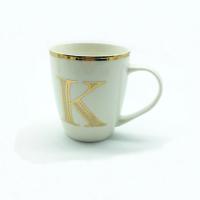 China 11 Oz Golden Decal Printing Ceramic Coffee Drinking  Mug set With Gold Brim for sale