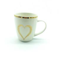China 11 Oz Golden Decal Printing Ceramic Coffee Drinking  Mug set With Gold Brim for sale