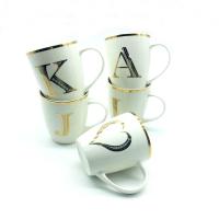 China 11 Oz Golden Decal Printing Ceramic Coffee Drinking  Mug set With Gold Brim for sale