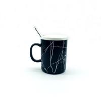 China 400ml Stylish Elegant Black Ceramic Coffee Cups , 14 Oz Coffee Tumbler for sale