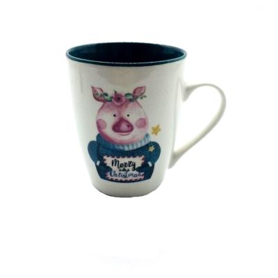 China Christmas Gifts Customized Decal Ceramic Drinking Mugs 320ml 11oz for sale