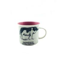 China 11oz Retro Enamel Ceramic Coffee Mug Set of 4 FDA Approved Microwave Safe for sale