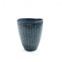 China Vintage Style Special Shape Terracotta Tea Mug For Deep Blue 9 OZ for sale