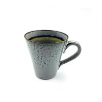 China 14oz Stoneware  Ice Cracked Glaze V-Shape Large Ceramic Coffee Mugs for sale