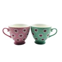 China 14oz 400ml New Bone China Coffee Mug Colorful Glazed Ceramic Tumbler Custom for sale
