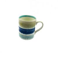 China 21OZ Stoneware Hand Made	Ceramic Drinking Mugs Whit Texture Inside for sale