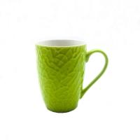 China 350ml Bone China Custom Embossed Coffee Mugs With Handle Classic for sale