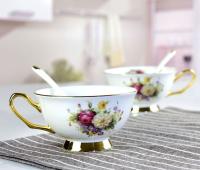China Customized Ceramic Cup And Saucer Set for sale