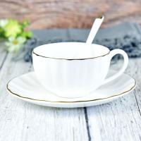 China LFGB Certified 250ml New Bone China Tea Cup and Saucer Set for Coffee for sale