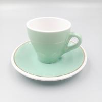China Classic Elephant  AB Grade Ceramic Cup And Saucer Set Green For Tea for sale