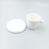 China CA65 Standard OEM Service Plain White Ceramic Cup And Saucer Set for sale