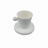 China CA65 Standard OEM Service Plain White Ceramic Cup And Saucer Set for sale