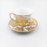 China Custom 200ml Ceramic Cup and Saucer Set Flower Pattern New Bone China Coffee Tea for sale