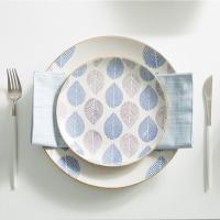 China Customized Embossed Hand Painted Dinnerware Sets Multi Colored Ceramic 10 Inch for sale