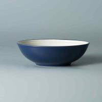China Circular Blue Minimalist Matte Porcelain Dinnerware , 4 Piece Dinnerware Set for sale