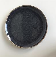 China LFGB Certified Reactive Glazed Black Porcelain Dinner Set 16 Piece Stoneware for sale