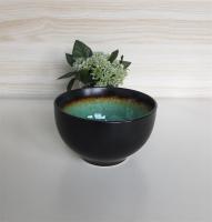China FDA Approve Taupe And Green Square Stoneware Dinner Sets For 4 for sale