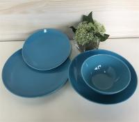 China CIQ Approve Navy Glaze Porcelain Dinnerware Set Vintage Home Use for sale