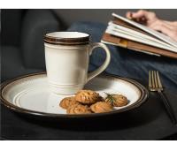 China FDA  Embossed Wave Porcelain Dinnerware Set Stylish For Hotels for sale