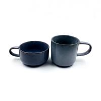 China LFGB 5 Piece Blue Glazed Porcelain Dinnerware Set For Restaurants for sale