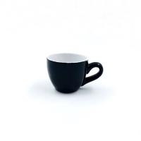 China FDA Standard Microwave Safe Ceramic Cup and Saucer Set Black Color 300ml for sale