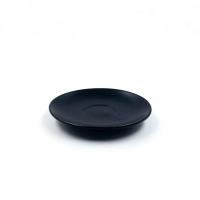 China FDA Standard Microwave Safe Ceramic Cup and Saucer Set Black Color 300ml for sale
