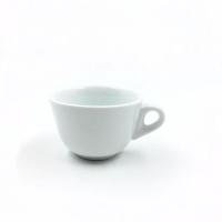 China 5 Oz 150ml White Ceramic Porcelain Espresso Coffee Cup and Saucer Set for sale