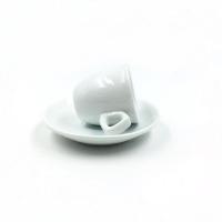 China FDA Certification 3oz White Cup And Saucer Set With Mini Handle for sale